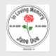 In Loving Memory Rose Custom Cut Vinyl Sticker | Zazzle