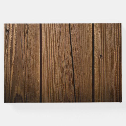 In Loving Memory Rustic Wood, Funeral Photo Guest Book | Zazzle