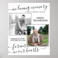 In Loving Memory Script 2 Photo Funeral Poster | Zazzle