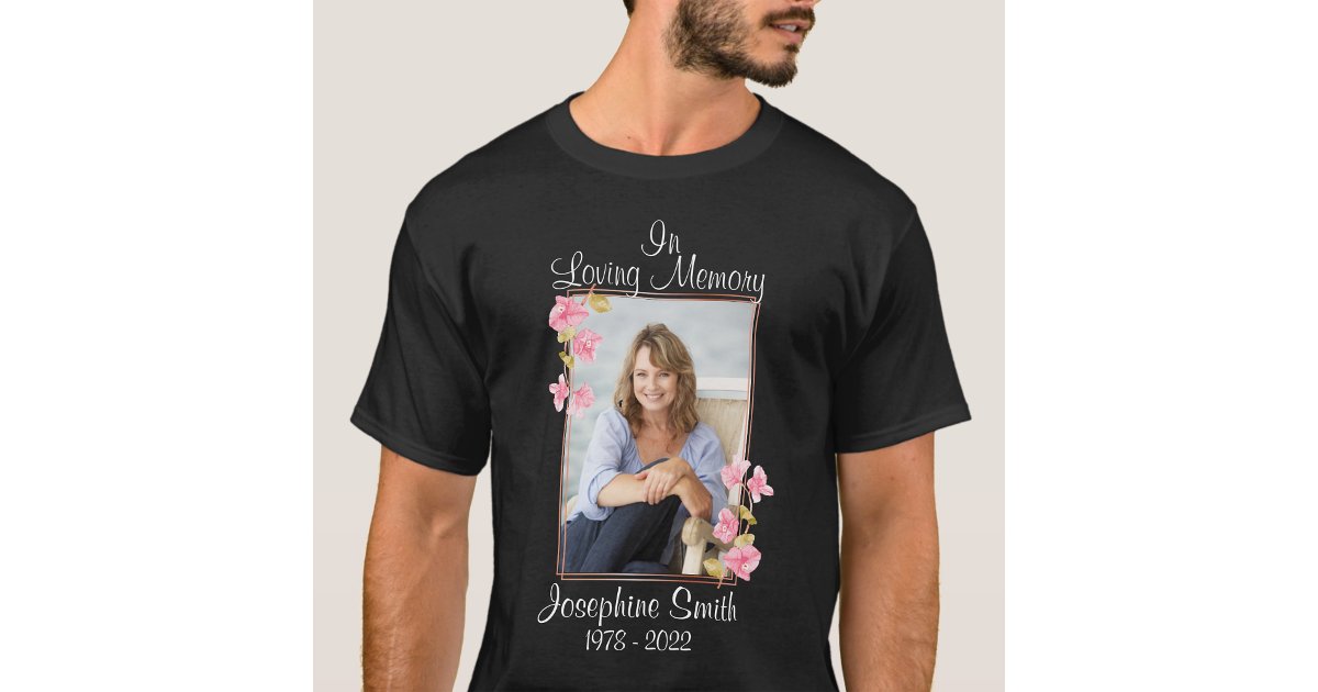 In Loving Memory Shirts With Photo Template | Zazzle