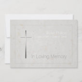 In Loving Memory Silver Cross Funeral 3 Invitation | Zazzle