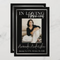 In Loving Memory Silver Funeral Memorial Photo Invitation | Zazzle