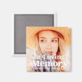 In Loving Memory Simple Custom Photo Memorial Magnet | Zazzle