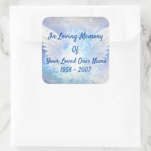 In Loving Memory Square Sticker | Zazzle