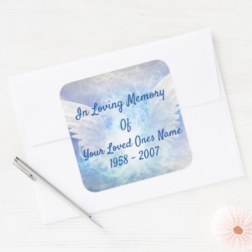 In Loving Memory Square Sticker | Zazzle