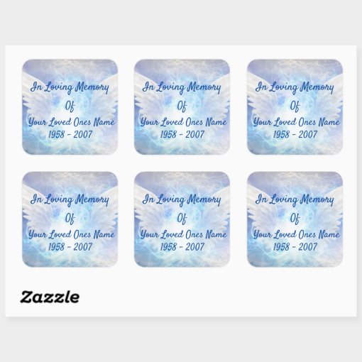 In Loving Memory Square Sticker | Zazzle