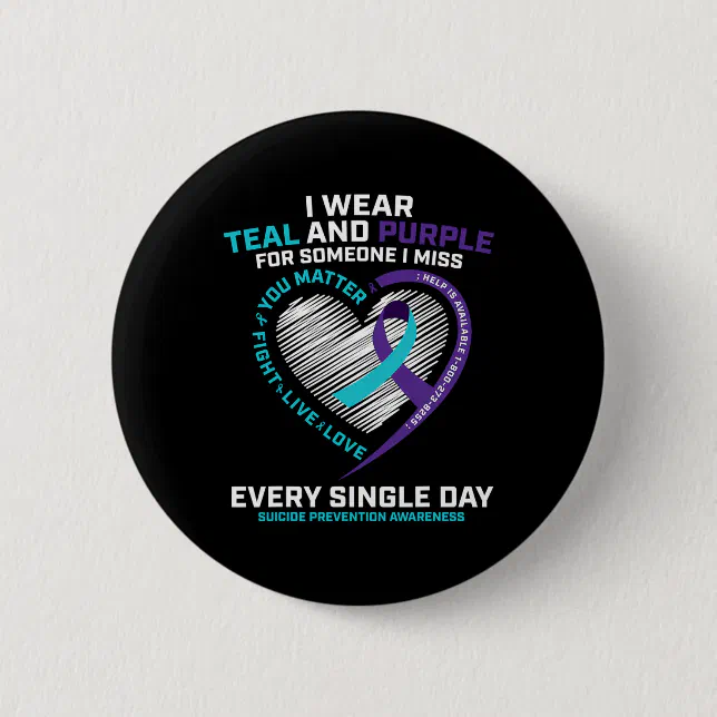 In Loving Memory Suicide Prevention Awareness Button | Zazzle