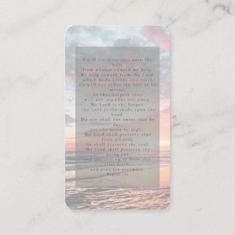 In Loving Memory Sunset Memorial Prayer Card | Zazzle