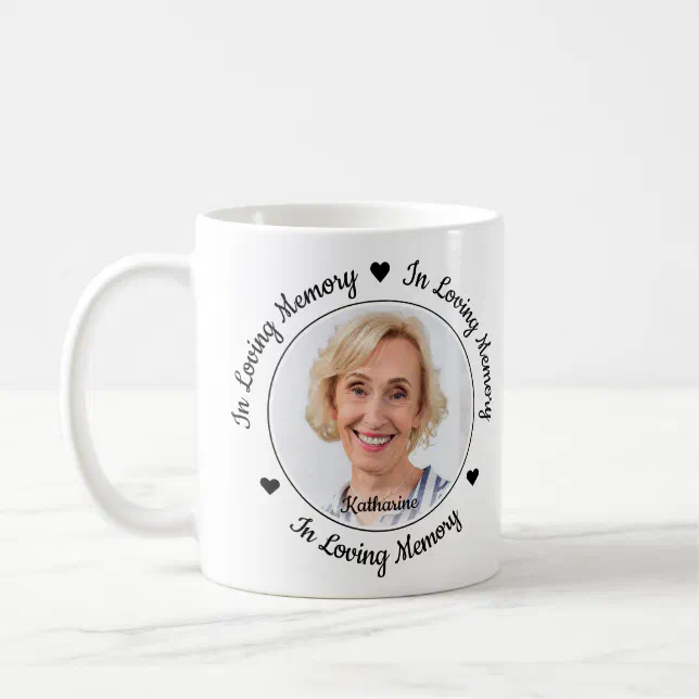In Loving Memory Sympathy Memorial Photo Coffee Mug | Zazzle