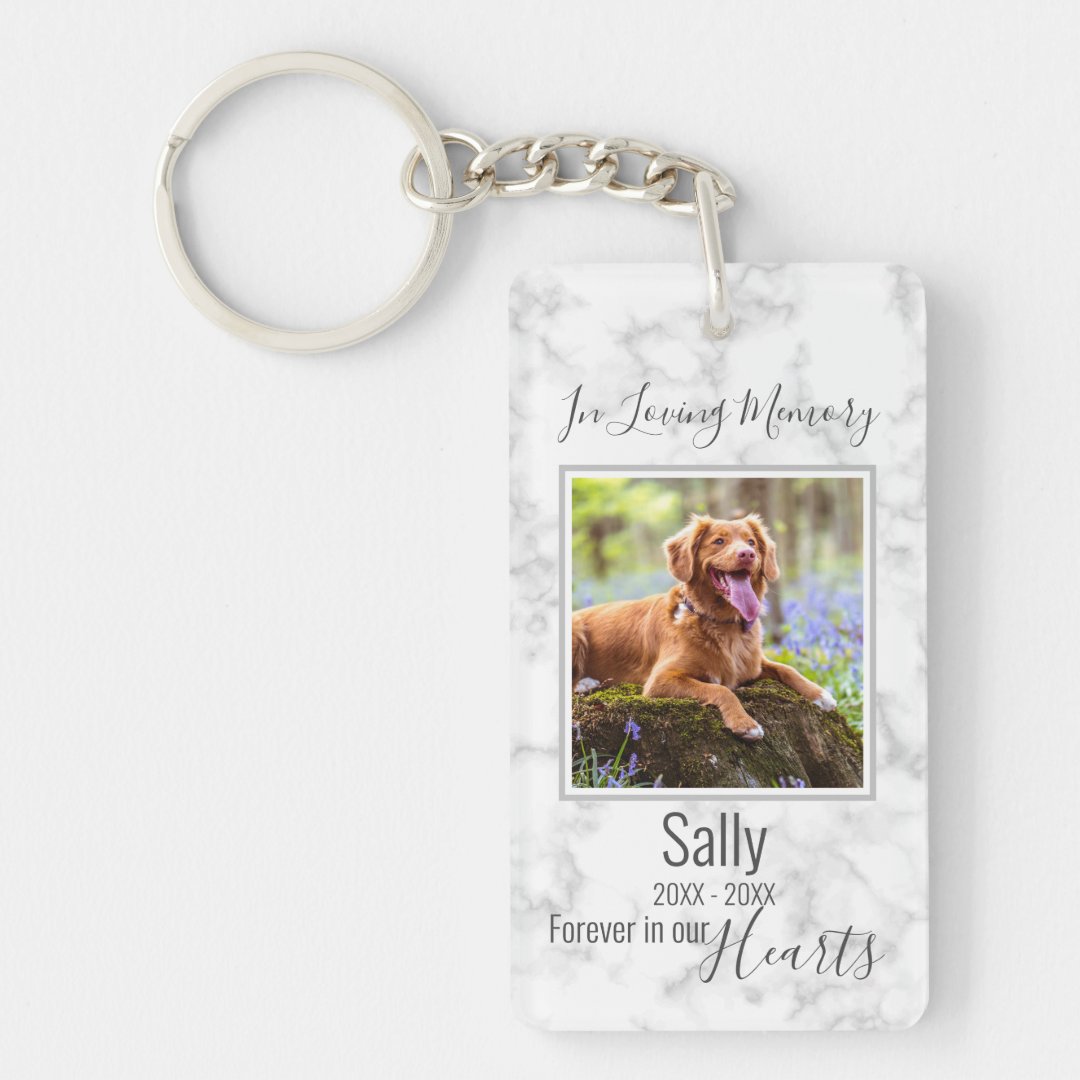 In Loving Memory - Sympathy Pet Loss Dog Memorial Keychain | Zazzle