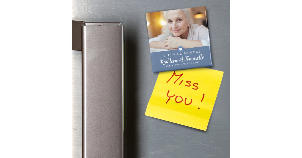 In Loving Memory Sympathy Photo Magnet | Zazzle