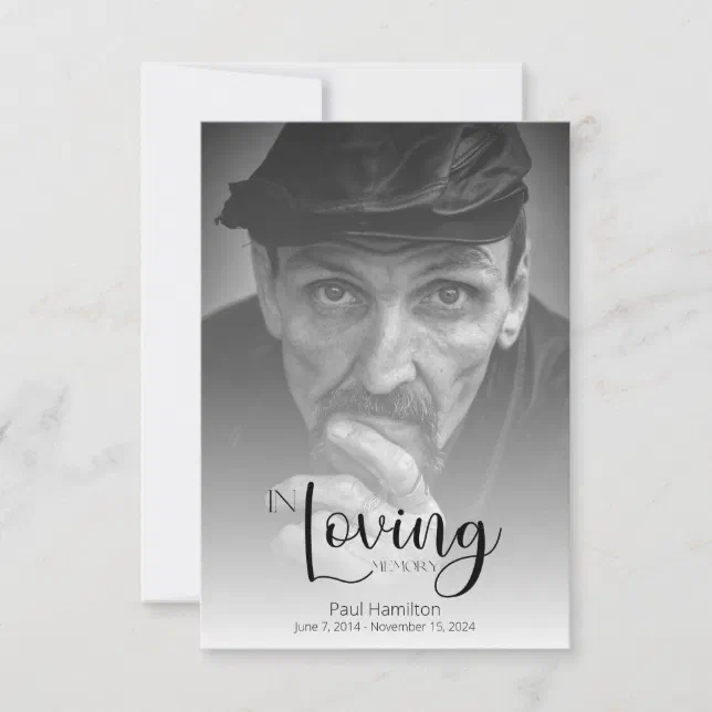 In Loving Memory Thank You Card | Zazzle