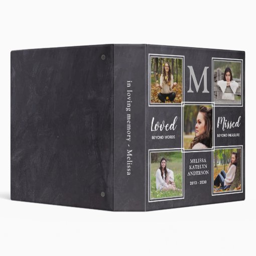 In Loving Memory Unique Memorial Photo Album 3 Ring Binder | Zazzle