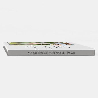 In Loving Memory Vertical Photo Condolences Guest Book | Zazzle