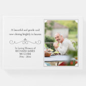 In Loving Memory Vertical Photo Condolences Guest Book | Zazzle