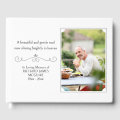 In Loving Memory Vertical Photo Condolences Guest Book | Zazzle