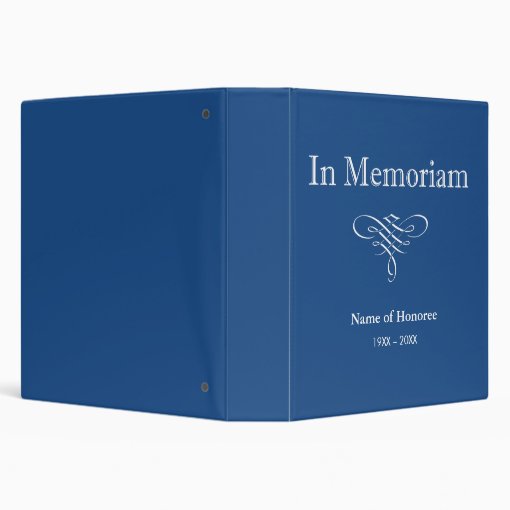 In Memoriam Photo or Guest Book 3 Ring Binder | Zazzle