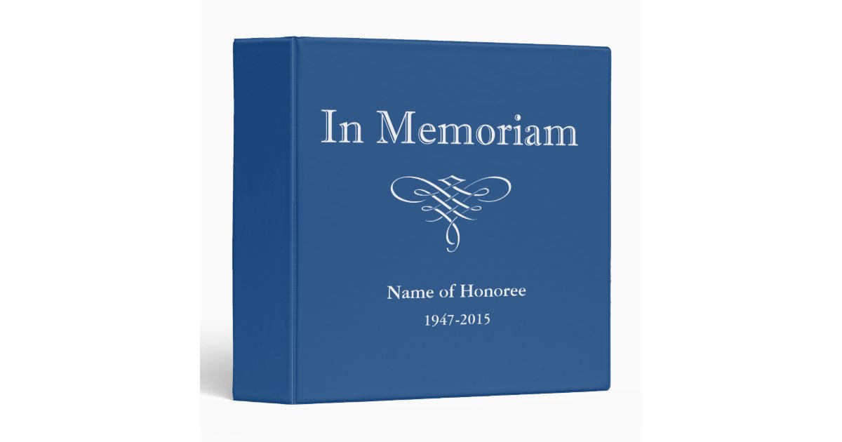 In Memoriam Photo or Guest Book 3 Ring Binder | Zazzle.com