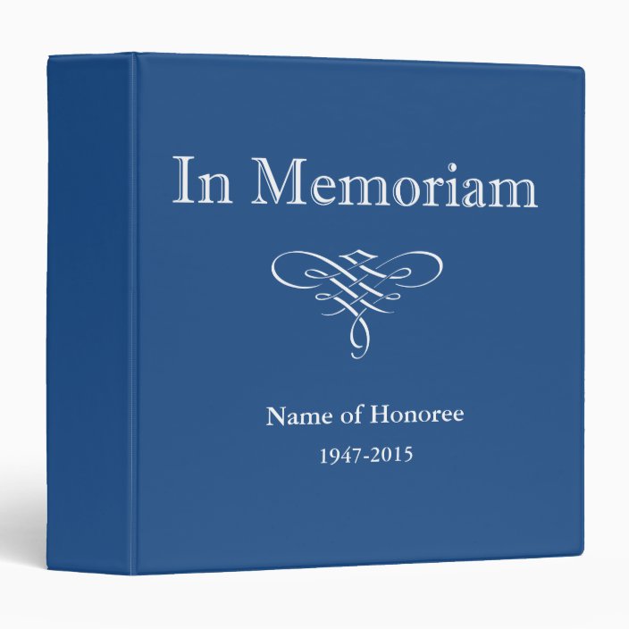 In Memoriam Photo or Guest Book 3 Ring Binder | Zazzle.com