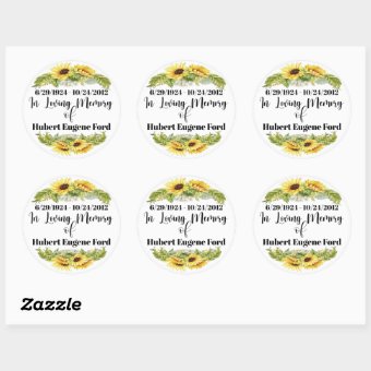 In Memoriam Sticker | Zazzle