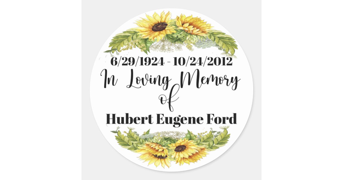 In Memoriam Sticker | Zazzle
