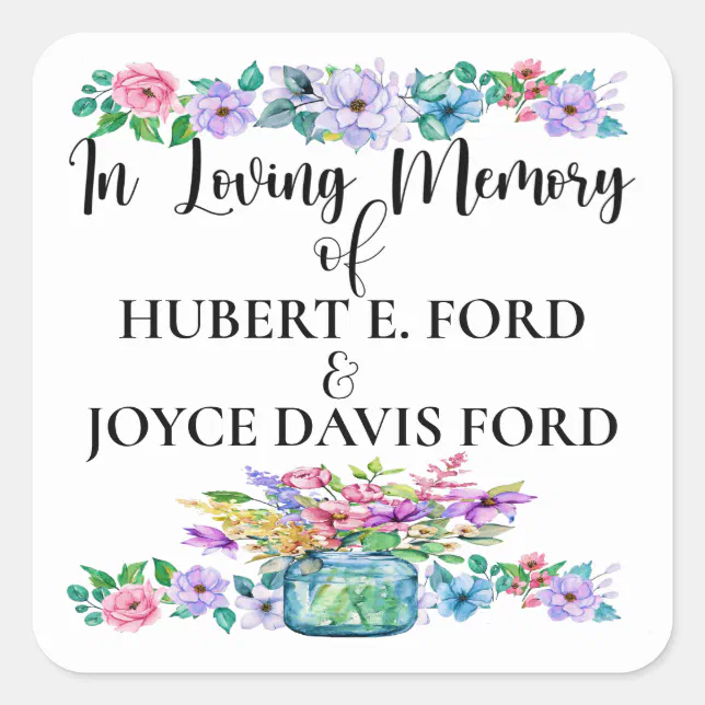 In Memoriam Sticker | Zazzle