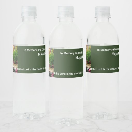 In Memory Of Memorial Funeral Celebration of Life Water Bottle Label ...