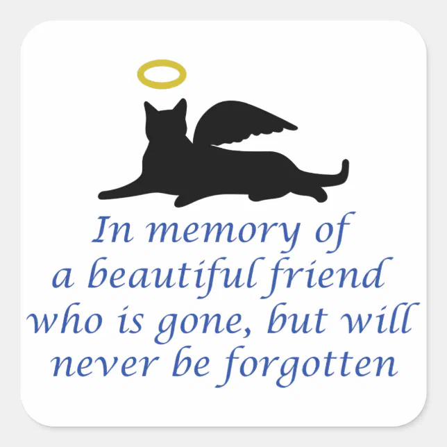 In memory Of Square Sticker | Zazzle