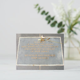 In Memory Plaque | Vietnam Veterans Memorial Postcard | Zazzle
