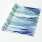Water Abstract Blue Green Turquoise Aqua Sea Wrapping Paper | Zazzle.com