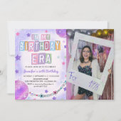 In My Birthday Era Purple Disco Birthday Photo Invitation | Zazzle