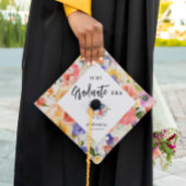 In My Graduate Era | Floral Monogram Graduation Cap Topper | Zazzle