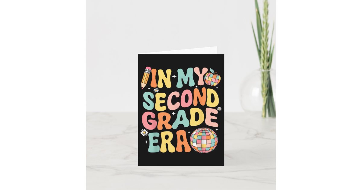 In My Second Grade Era Team 2nd Grade Teacher Back Card | Zazzle