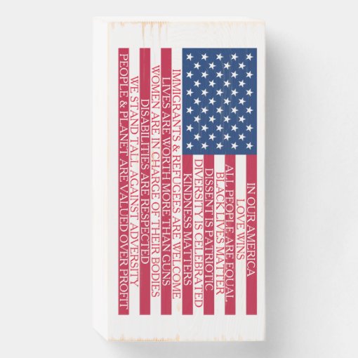 In Our America Wooden Box Sign | Zazzle