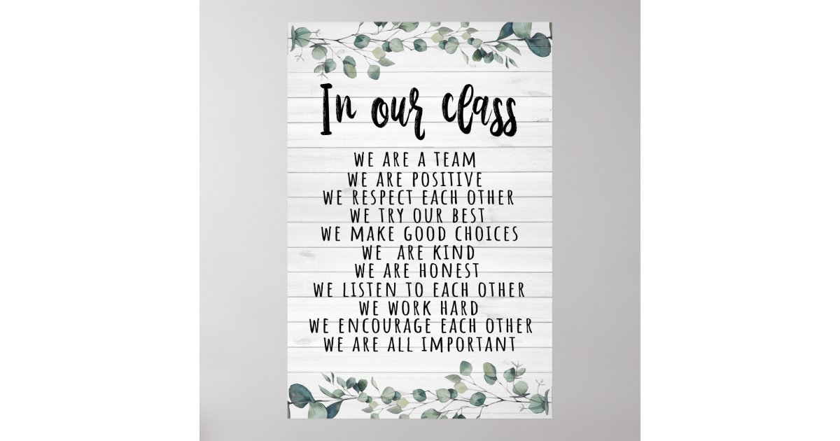 In Our Classroom Poster | Zazzle