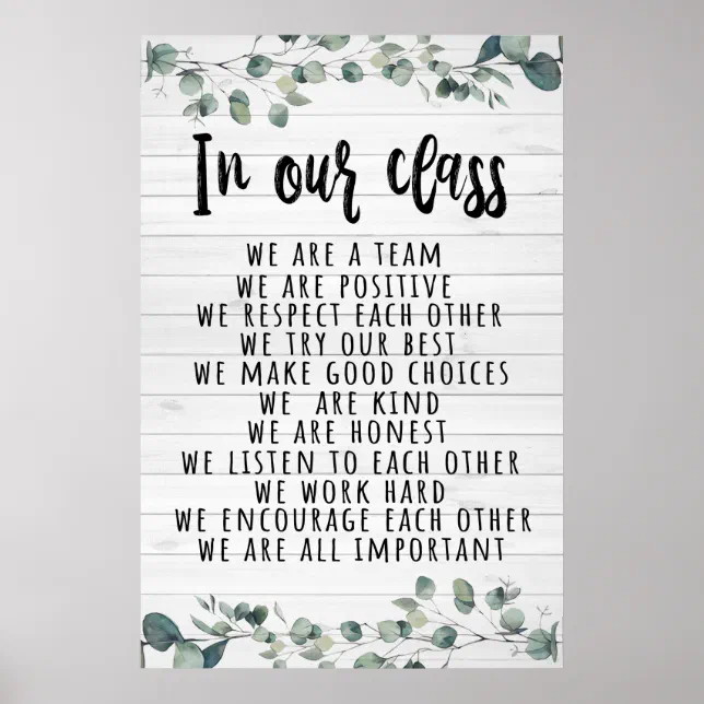 In Our Classroom Poster | Zazzle