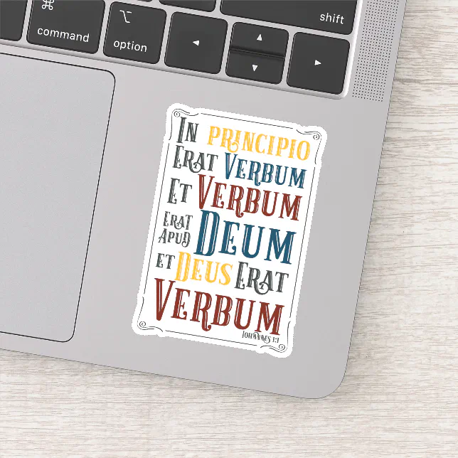In Principio Erat Verbum Latin Bible Verse Sticker | Zazzle