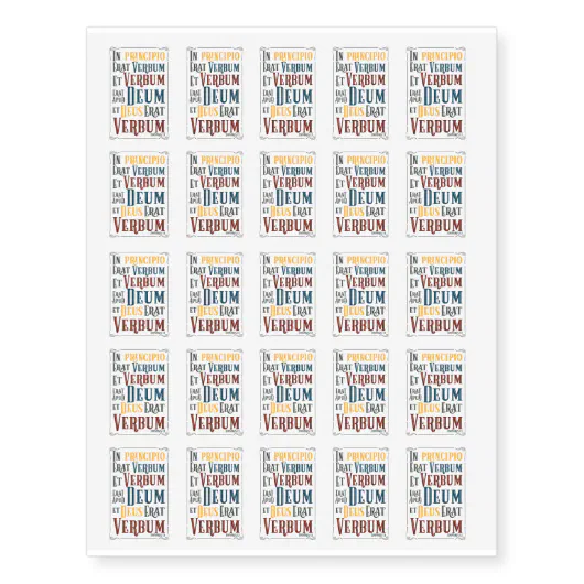 In Principio Erat Verbum Latin Bible Verse Temporary Tattoos | Zazzle