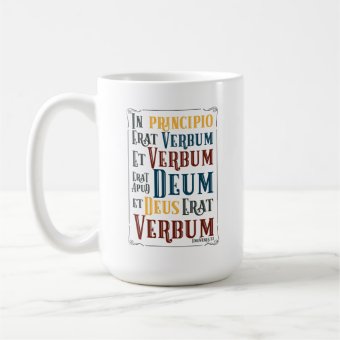 In Principio Erat Verbum Latin with English Coffee Mug | Zazzle