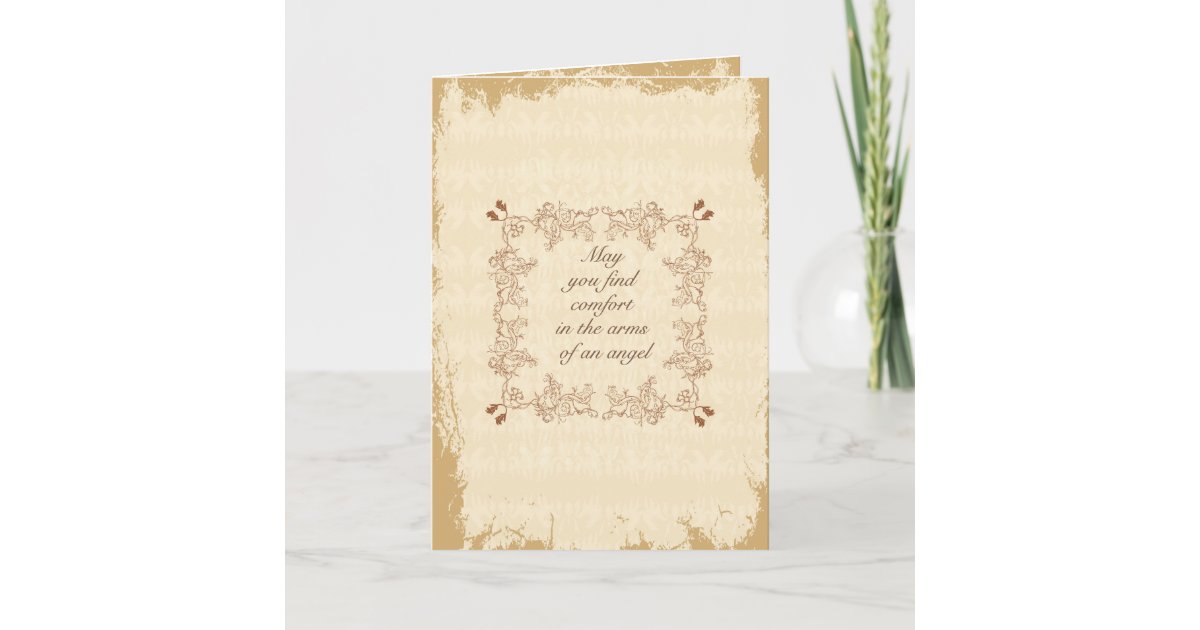 In the arms of an Angel - Sympathy card | Zazzle