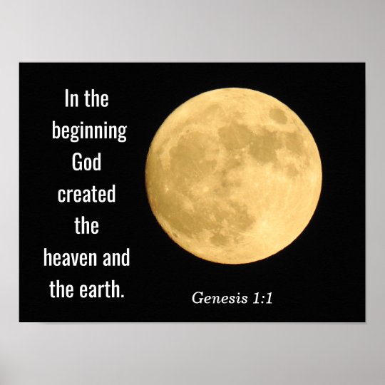 In the beginning --- Art print -Genesis 1 | Zazzle.com