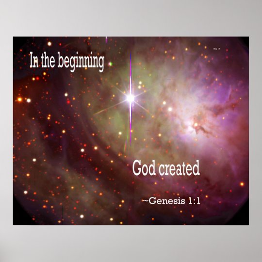 In the Beginning God Created Poster | Zazzle.com