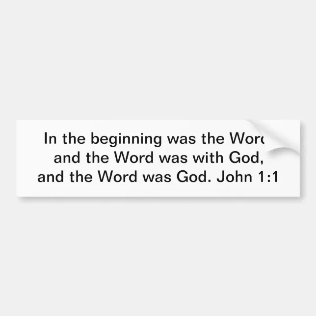 In The Beginning (NT) Bumper Sticker | Zazzle