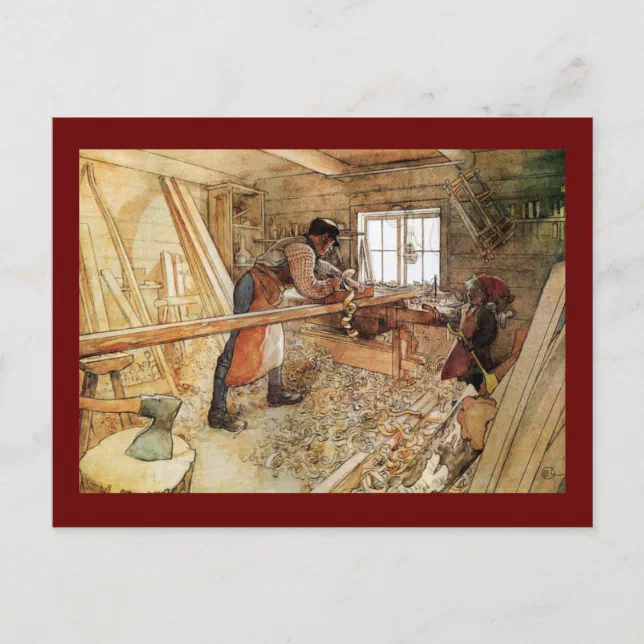 In the Carpenter Shop Postcard | Zazzle
