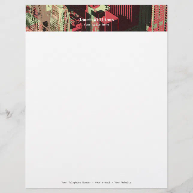 In the city letterhead | Zazzle