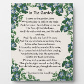 In The Garden Hymn Flowers Floral Plaque | Zazzle