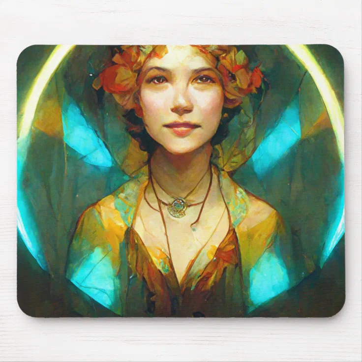 In The Light Art Nouveau Fantasy Mouse Pad | Zazzle