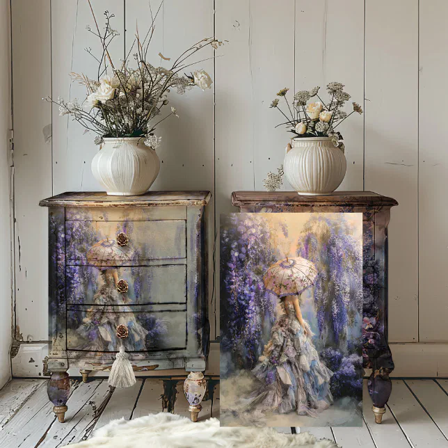 In the Wisteria, Full length Ethereal Portrait Art Tissue Paper | Zazzle
