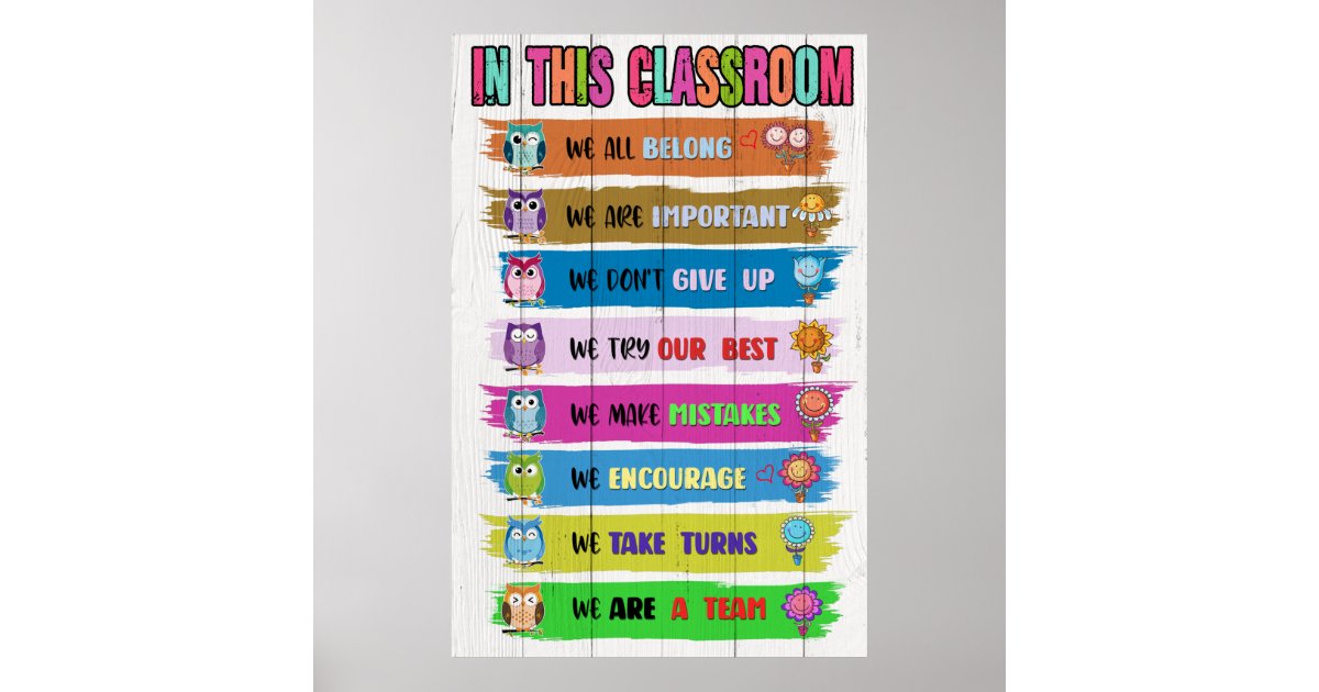 In This Classroom Poster | Zazzle