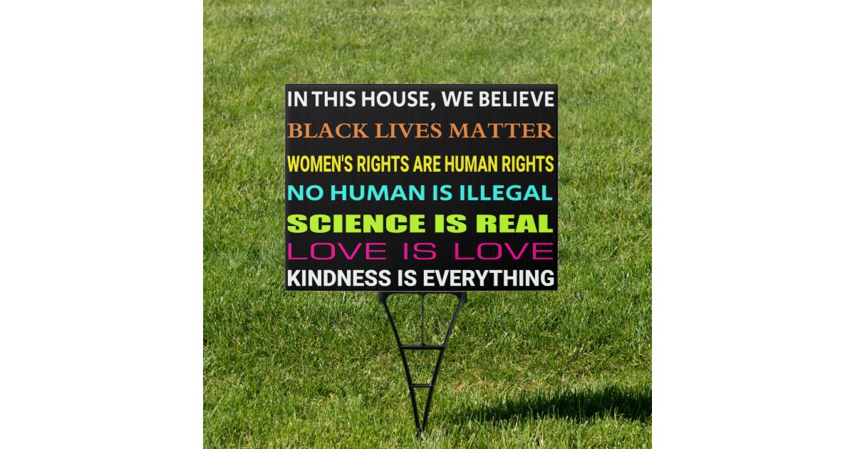 In This House, We Believe Science Is Real Women's Sign | Zazzle